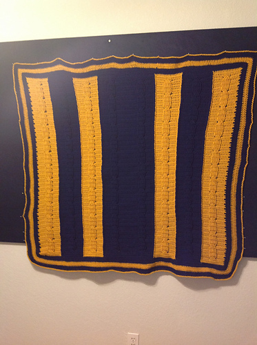 Ravelry: School Colors Throw pattern by Marianne Forrestal