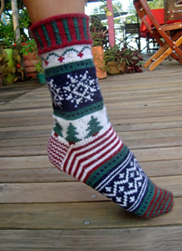Ravelry: Christmas Holiday Socks pattern by Terry Morris
