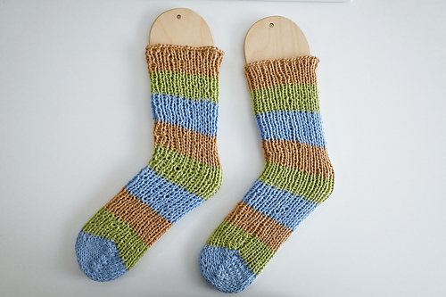 Ravelry: Striped Ribbed Tube Socks pattern by Sajata Epps