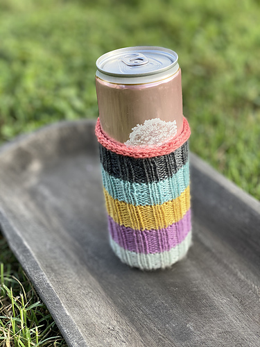 Ravelry: Skinny Can Cozy pattern by Knitty Natty