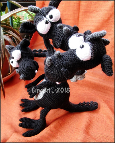 Ravelry: Brutus-Brian-Boris the Three Headed Dragon pattern by IlDikko