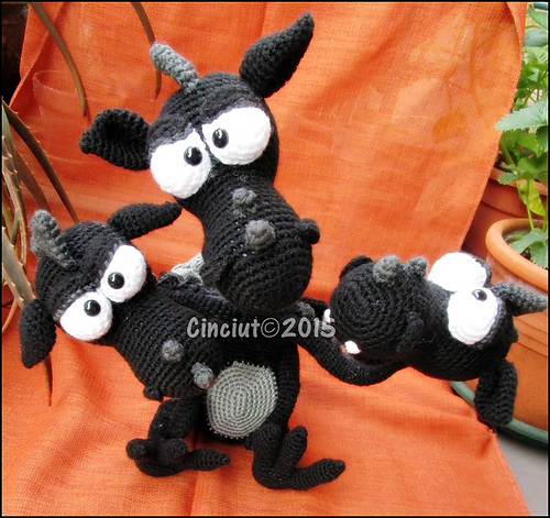 Ravelry: Brutus-Brian-Boris the Three Headed Dragon pattern by IlDikko