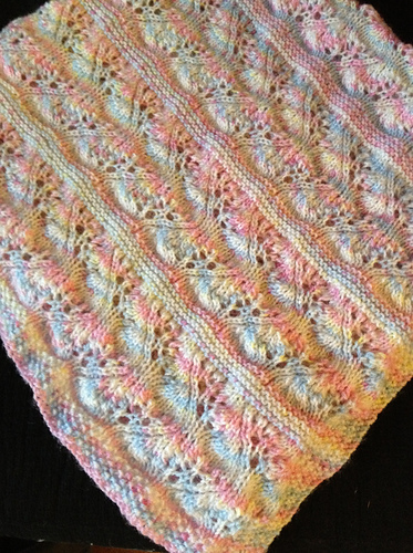Ravelry: Lacy Japanese Feather Baby Blanket pattern by Sarah Louttit