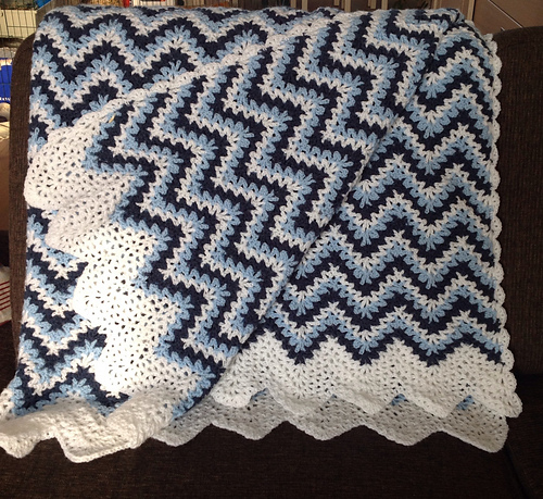 Ravelry: Express V Stitch Ripple Afghan pattern by Mara Thomas