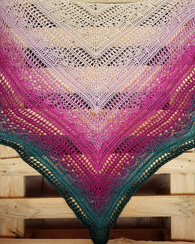Ravelry: Ines shawl / Chusta Ines pattern by Monika Marek