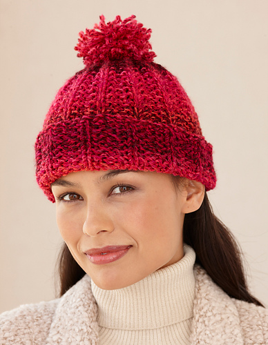 Ravelry: Rosy Ribbed Hat pattern by Lion Brand Yarn
