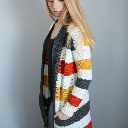 Ravelry: Everyday Striped Cardigan pattern by MJ's Off The Hook Designs