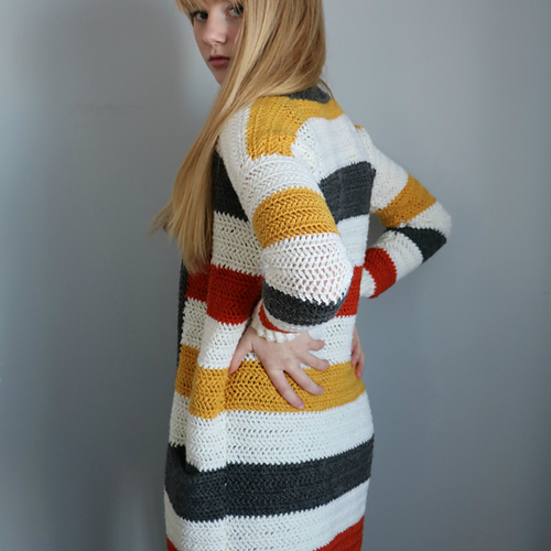 Ravelry: Everyday Striped Cardigan pattern by MJ's Off The Hook Designs