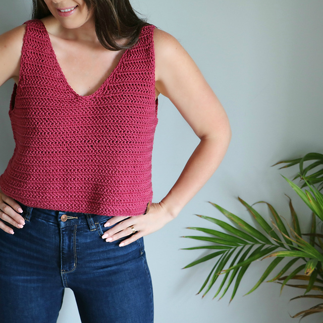 Ravelry: Ruby-V Tank pattern by MJ's Off The Hook Designs