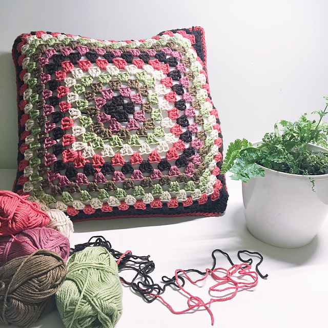 Ravelry: Granny Square Cushion pattern by Clare Webb