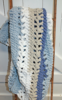 Ravelry: Stonewash Striped Baby Blanket pattern by Heather Hamlin