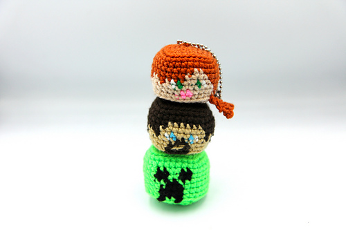 Ravelry: Minecraft Keychains: Steve, Alex, & the Creeper pattern by ...