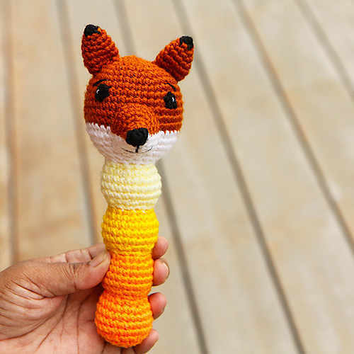Ravelry: Ferdi the Fox & Walt the Wolf Rattle pattern by Kiran Khandwala