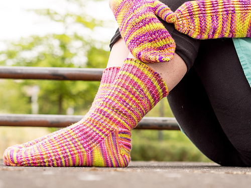 Ravelry: 59th Street Bridge Socks pattern by Shannon Squire