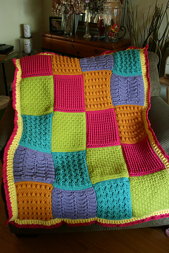 Ravelry: Sampler Throw pattern by Katherine Eng