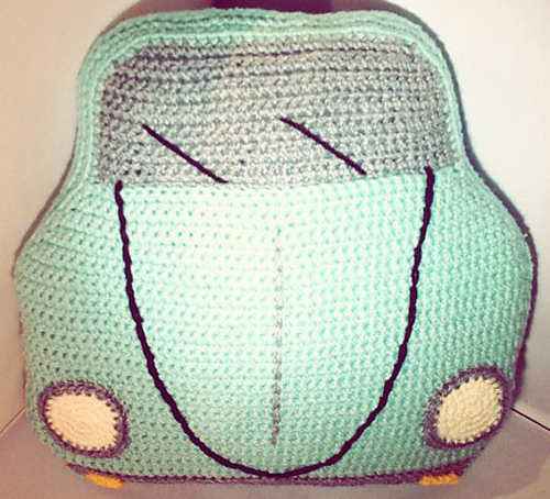 Ravelry: VW Bug / Beetle Cushion / Pillow pattern by Poodle and PigPig