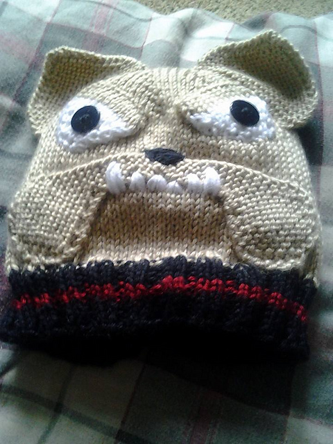 Ravelry: Bulldog Knitted Hat pattern by Shelly Tebbetts