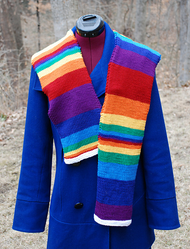 Ravelry: Fibonacci's Rainbow Scarf pattern by Christine Marie