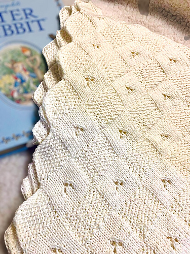 Ravelry: Eyelet Hearts Baby Blanket pattern by Silvermoon Knits