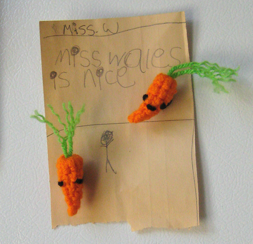 Ravelry: Baby Carrot Magnet pattern by Sarah Wales