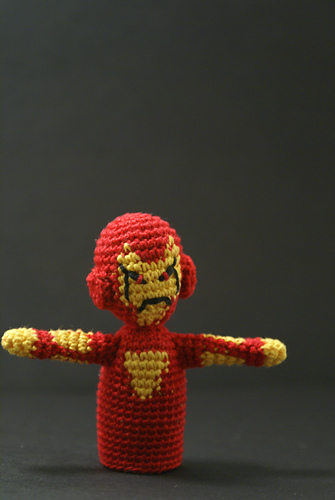 Ravelry: Iron Man finger puppet pattern by Shawna Borst