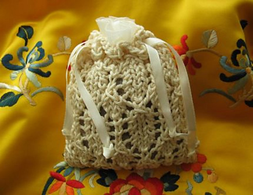 Ravelry: Beginner's Lace Sachet Bag pattern by Tina Hilton