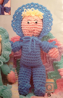 Ravelry: Turn-A-Bonnet Doll & Blanket (crochet) pattern by Judy Bolin