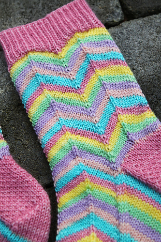 Ravelry: Chevron Socks pattern by Amanda Clark