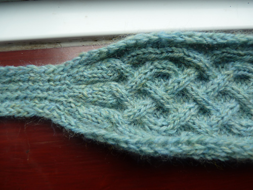 Ravelry: Celtic Cables headband with button pattern by Julie Stone