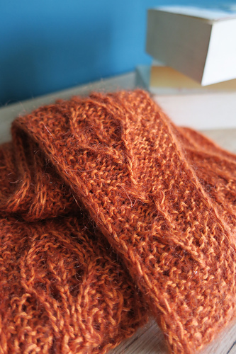 Ravelry: Glowing Ember Shawl pattern by Karolina Wesolek