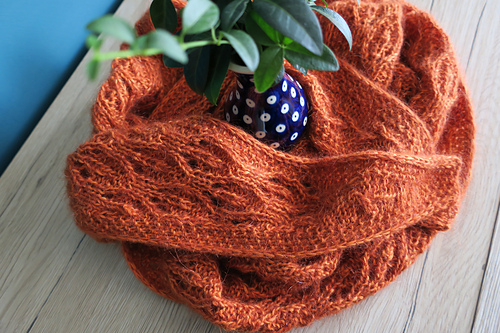 Ravelry: Glowing Ember Shawl pattern by Karolina Wesolek