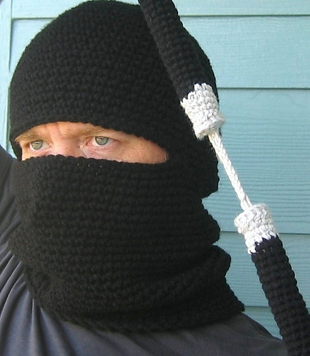 Ravelry: Ninja Hood and Nunchucks Amigurumi pattern by Celina Lane