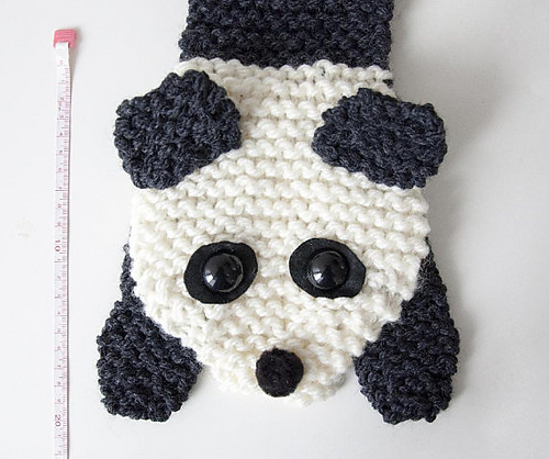 Ravelry: Panda Animal Scarf pattern by Louise Walker