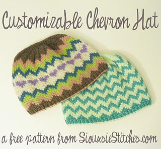 Ravelry: Customizable Chevron Hat pattern by Siouxsie Stitches
