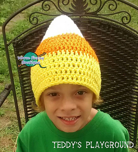 Ravelry: Halloween Candy Corn Hat - 6 Sizes pattern by Sissy Johnson