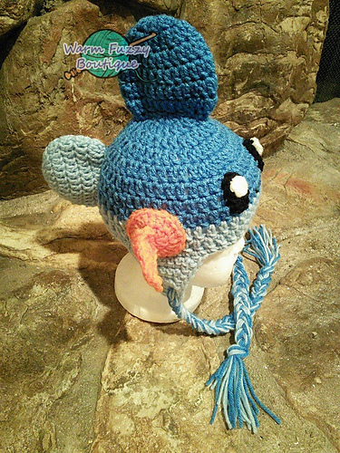 Ravelry: Pokemon Mudkip Earflaps Hat pattern by Sissy Johnson
