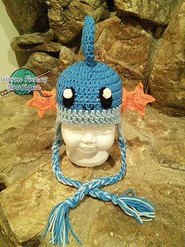 Ravelry: Pokemon Mudkip Earflaps Hat pattern by Sissy Johnson