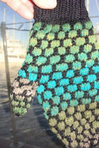 Ravelry: Stained Glass Bubble Mittens pattern by Jen Hurley