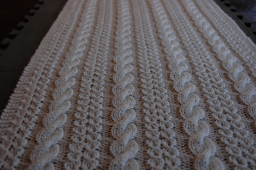 Ravelry: Coin Lace and Cable Wrap pattern by Shui Kuen Kozinski