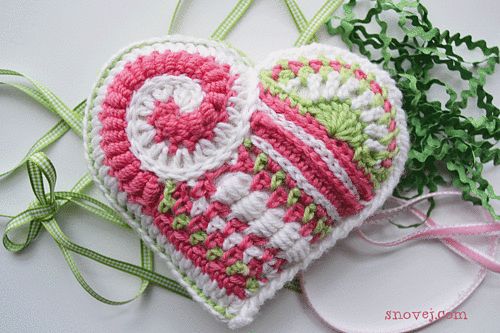 Ravelry: Freeform Crochet Heart Pillow pattern by Marina Hoffstrom