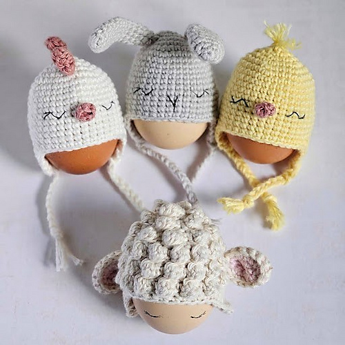Ravelry: Cozy Egg Hats - Easter Decor pattern by One Crafty Magpie