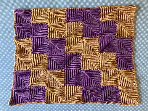 Ravelry: Continuous Mitered Square Blanket pattern by Kara Gunza