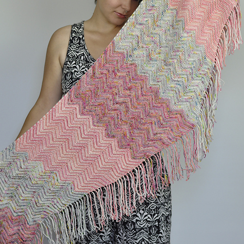 Ravelry: Chevron Fringe Shawl pattern by Susanne Sommer