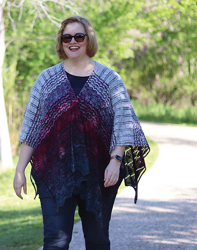 Ravelry: Falling Leaves Ruana pattern by Genevra Lee