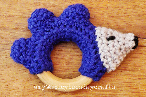 Ravelry: Hedgehog Teether Rattle pattern by Amy McC Anderson
