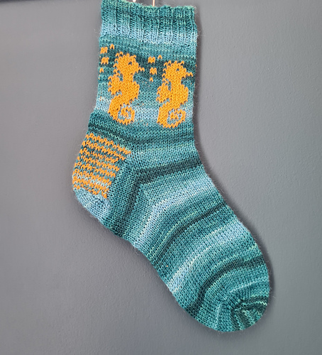Ravelry: Coastal Canter Seahorse Socks pattern by Melia Knits