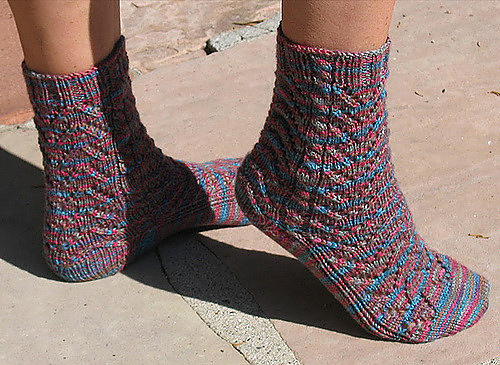 Ravelry: Heather Chevron Socks pattern by Star Athena
