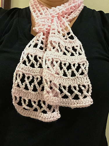 Ravelry: Crochet Awareness Ribbon Scarf pattern by Naztazia