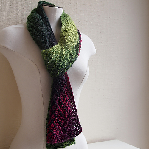 Ravelry: Radiant Gradient Bias Scarf pattern by Susan Ashcroft