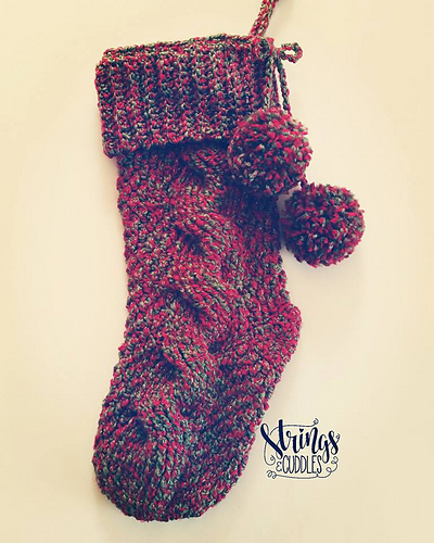 Ravelry: Big Bold Cabled Stocking pattern by Jennifer Renaud